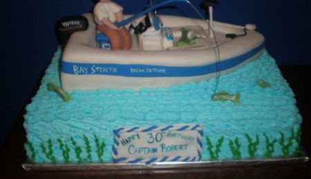 Pontoon Birthday Cake - CakeCentral.com