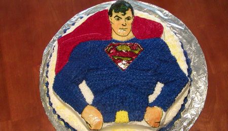 Superman Logo Sheet Cake - CakeCentral.com