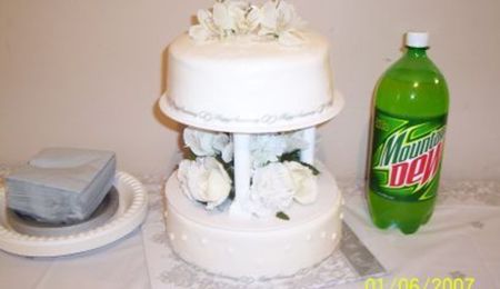 25Th Anniversary Cake - Scrollwork - CakeCentral.com