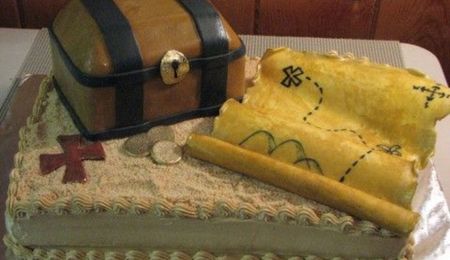 Pirate Treasure Map Cake - CakeCentral.com