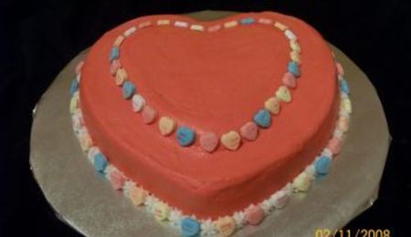 Double Heart Fondant Wedding Cake - CakeCentral.com