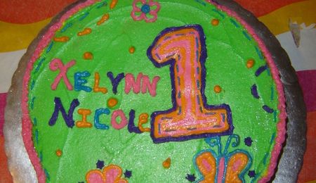 Mod Pod Pop Monkey First Birthday Cake And Smash Cake. - CakeCentral.com