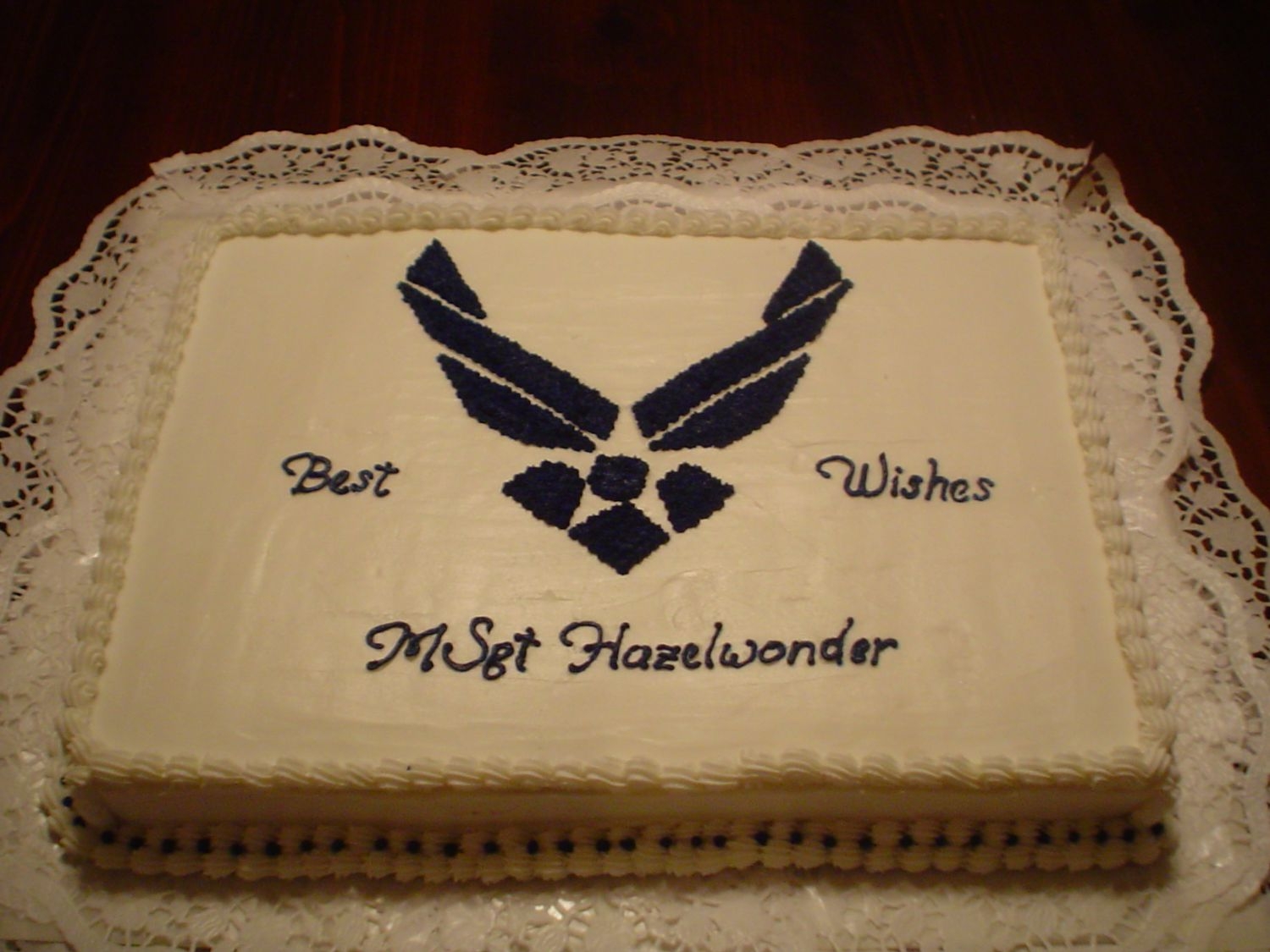 Air Force Retirement Cake - CakeCentral.com