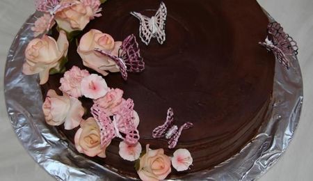 Chocolate Ganache Birthday Cake - CakeCentral.com