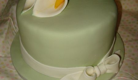 Calla Lily Wedding Cake - CakeCentral.com