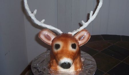 Mounted Deer Head Cake - CakeCentral.com