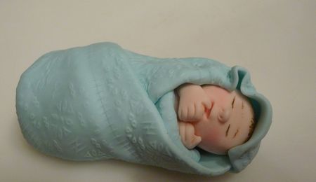 Sleeping Baby Cookie Template - CakeCentral.com