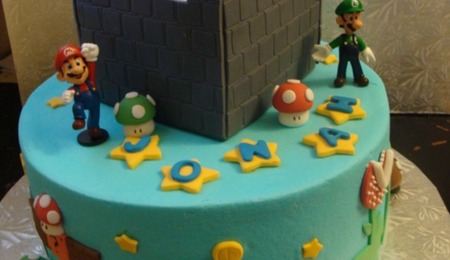 Mario Bros Theme Graduation Cake - CakeCentral.com
