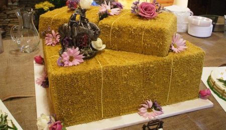 Hay Bale Wedding Cake - CakeCentral.com