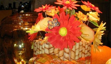 Autumn Flower Basket Cake - CakeCentral.com