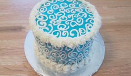 3-Tier Round Wedding Cake With Scrollwork - CakeCentral.com