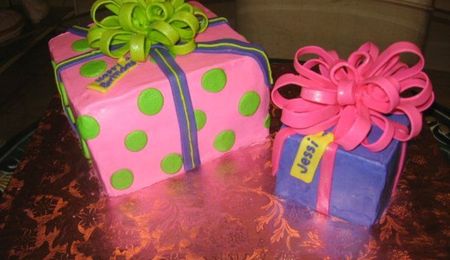 Buttercream Stacked Presents - CakeCentral.com