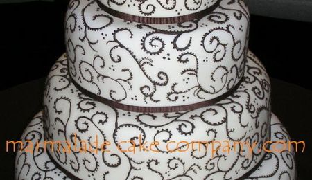 Golden (50Th) Wedding Anniversary Fondant Cake - CakeCentral.com