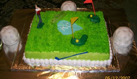 Mini Golf Cake With Windmill - CakeCentral.com