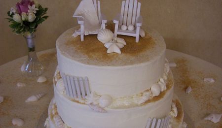 Beach Wedding Shower Cake - CakeCentral.com
