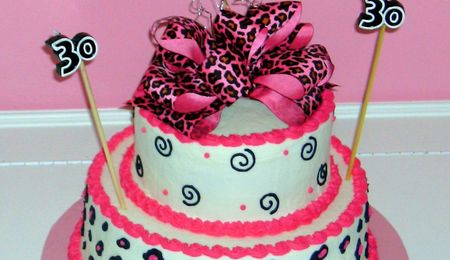 Pink Leopard Birthday Cake - CakeCentral.com