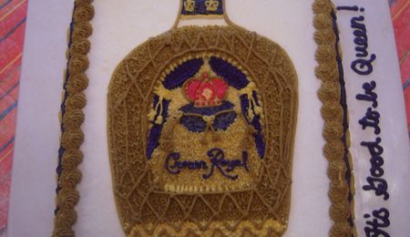 Regal Apple Crown Royal Bottle Cake - CakeCentral.com