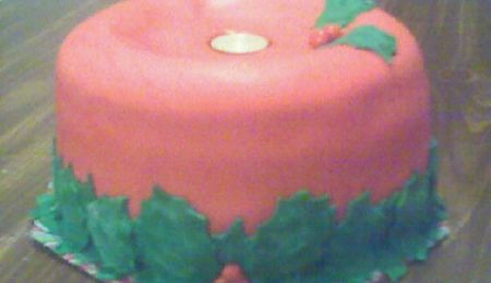 Christmas Pillar Candle Cake - CakeCentral.com