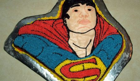 Superman Logo Sheet Cake - CakeCentral.com
