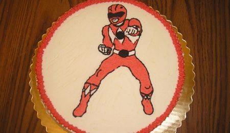 Red Power Ranger Cake - CakeCentral.com