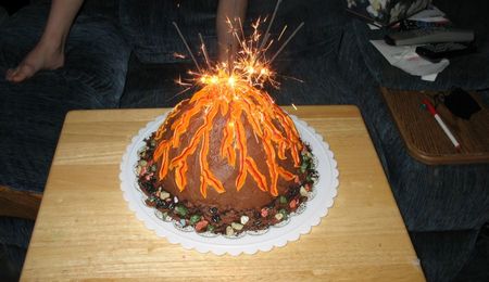 Volcano Cake - Inside View - CakeCentral.com