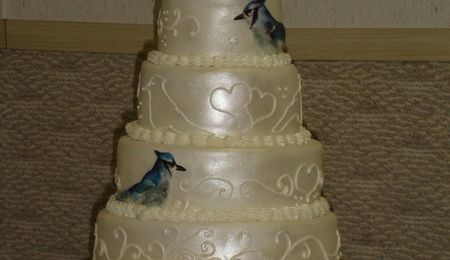 Bird/nature Themed Wedding Cake - CakeCentral.com