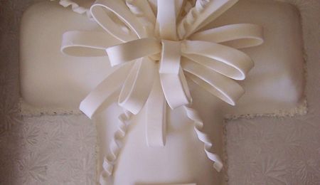 First Communion Cross Cake - CakeCentral.com