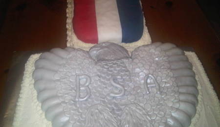 Fondant Eagle Scout Medal Cake - CakeCentral.com