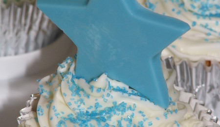 Christening Cake In Blue - CakeCentral.com