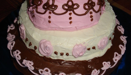 Stringwork Baby Cake - CakeCentral.com