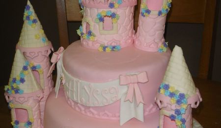 Purple Princess Castle Cake - CakeCentral.com