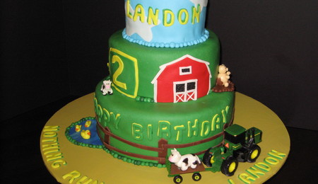 Ford Blue Tractor Cake - CakeCentral.com