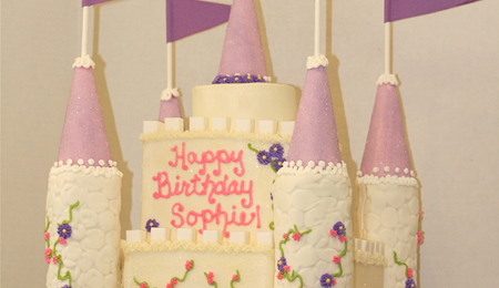 Purple Princess Castle Cake - CakeCentral.com