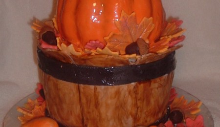 Autumn Flower Basket Cake - CakeCentral.com
