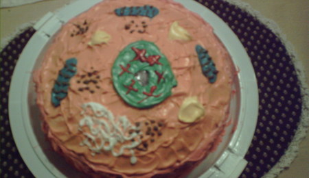 Animal Cell Cake For Science Project - CakeCentral.com