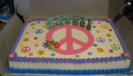 Peace Sign Cake - CakeCentral.com