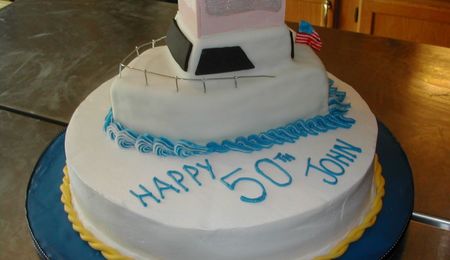 Pontoon Boat Cake - CakeCentral.com