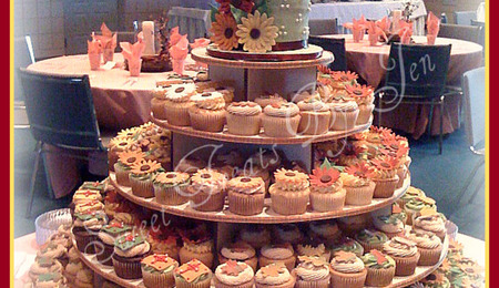 Frangipani Cupcake Tower - CakeCentral.com