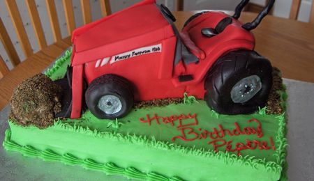 Tractor Pulling Ski Boat Pulling Waterskiier - CakeCentral.com