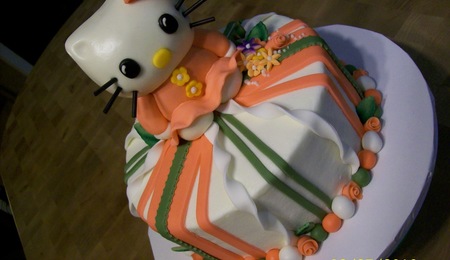 Rainbow Hello Kitty Baby Shower Cake - CakeCentral.com