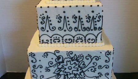Black And White Wedding - CakeCentral.com
