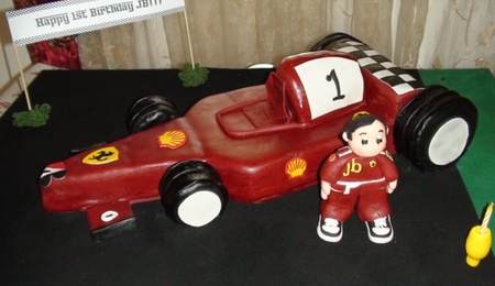 Red '57 Corvette Car Cake - CakeCentral.com