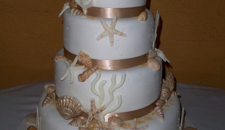 Beach Weddfing Sheet Cake - CakeCentral.com