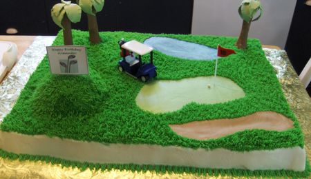 Golf Course Birthday Cake - CakeCentral.com