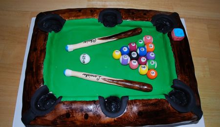 Pool Table Groom's Cake - CakeCentral.com