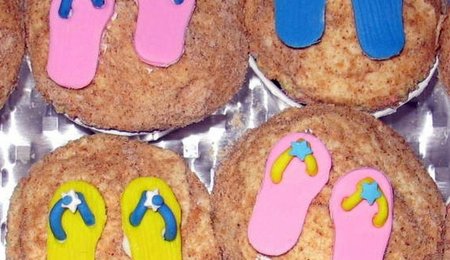 Flip Flop Cupcake Cake - CakeCentral.com