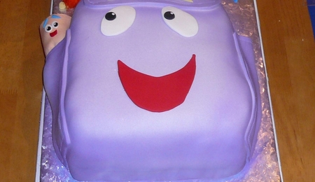 Dora Pops Vanilla Cake With Chocolate Fondant For Hair - CakeCentral.com