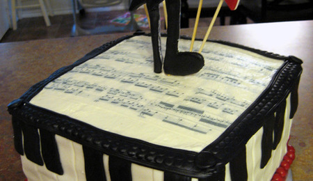 Piano Sheet Music Tiered Cake - CakeCentral.com