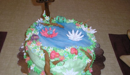 Loch Ness Monster Frog Pond Cake - CakeCentral.com