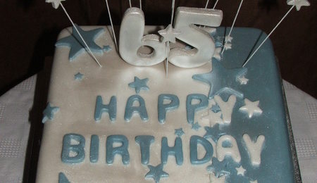 Metallic Blue And Silver Star Birthday Cake - CakeCentral.com
